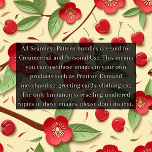 Cherries and Flowers Papercraft Inspired Seamless Patterns Bundle, 400 ...