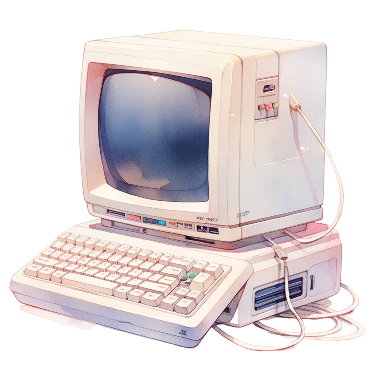 Retro Computer Clipart Bundle PNG Ideal for Digital Art - Etsy
