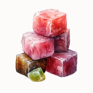Turkish Delight Clipart Bundle – Transparent Background, Exquisite ...