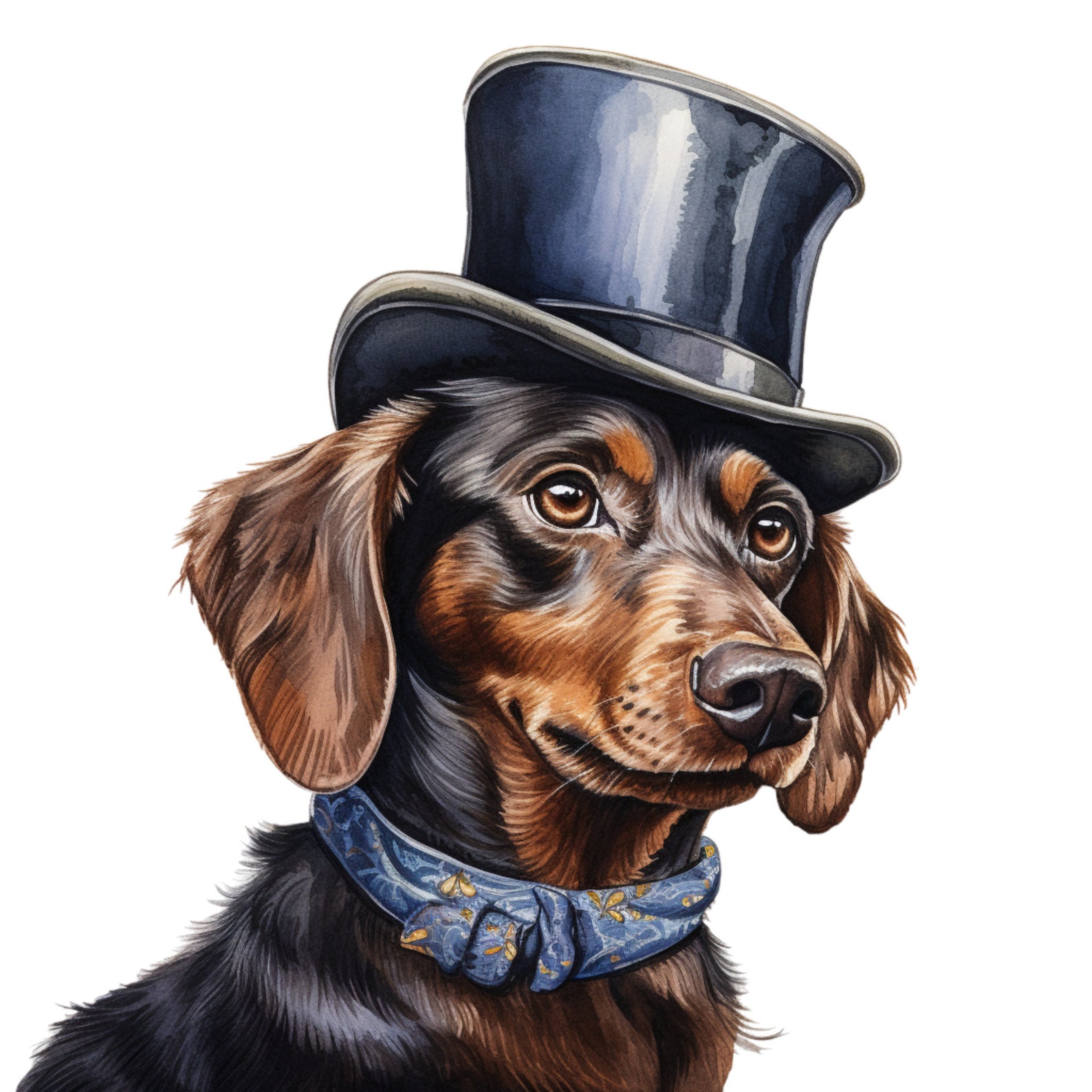 Dapper Dachshund Clipart Bundle PNG Format Artistic - Etsy