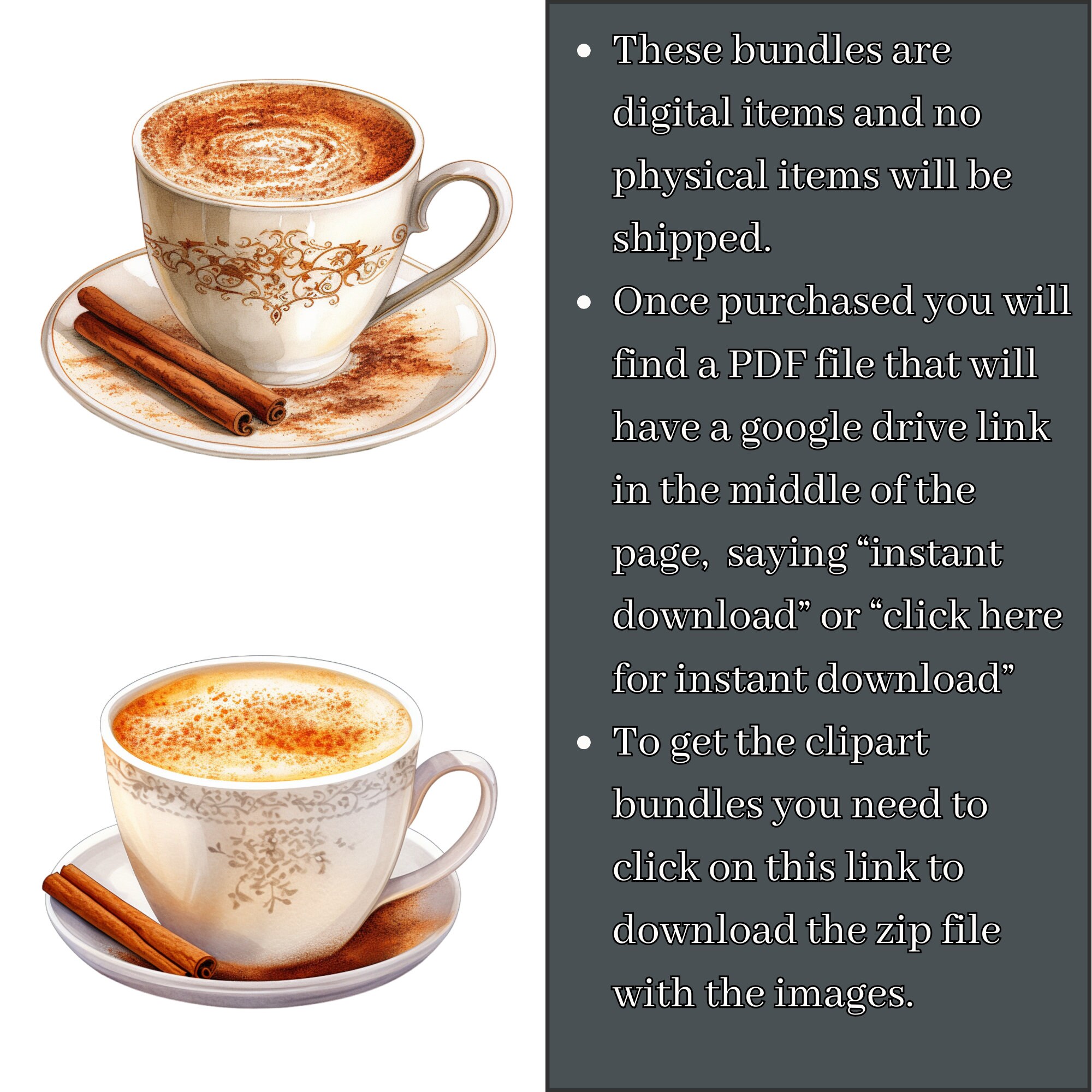 Salep Drink Clipart Bundle, PNG Format, Artistic Creations, Junk ...