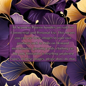 Purple and Gold Ginkgo Seamless Patterns Bundle, High-resolution 400 ...
