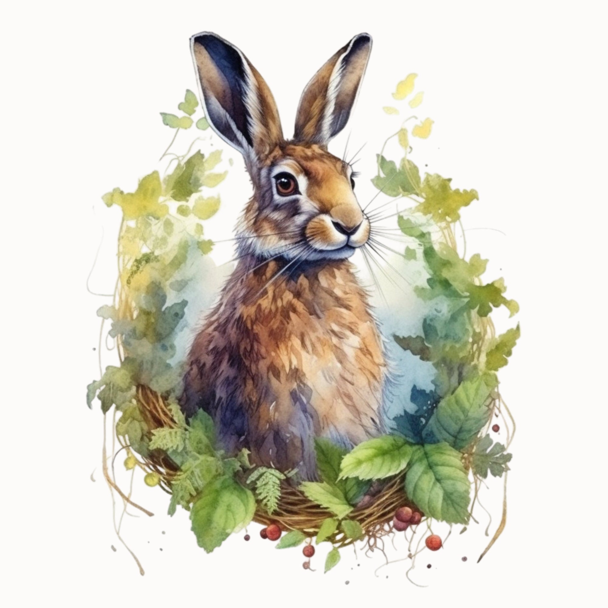 Hedgerow Hare Clipart Bundle Whimsical Hare Illustrations - Etsy