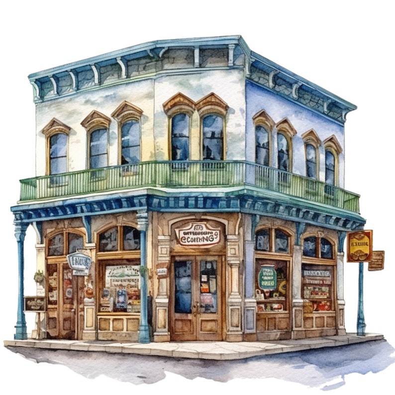 Market Storefront Clipart PNG Instant Download Detailed - Etsy