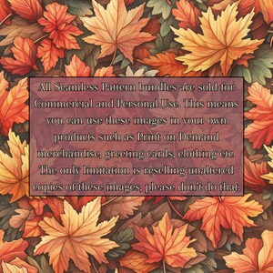 Autumn Leaves Colored Pencil Seamless Patterns Bundle, Warm 400 DPI ...