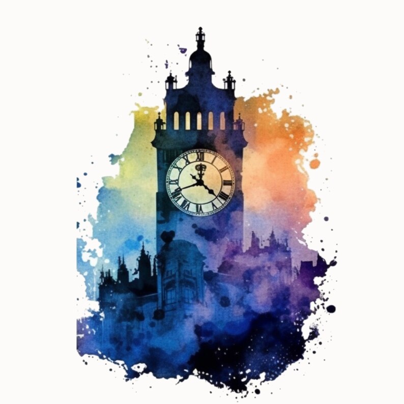 Celestial Clock Tower Clipart Bundle High-quality PNG Files - Etsy