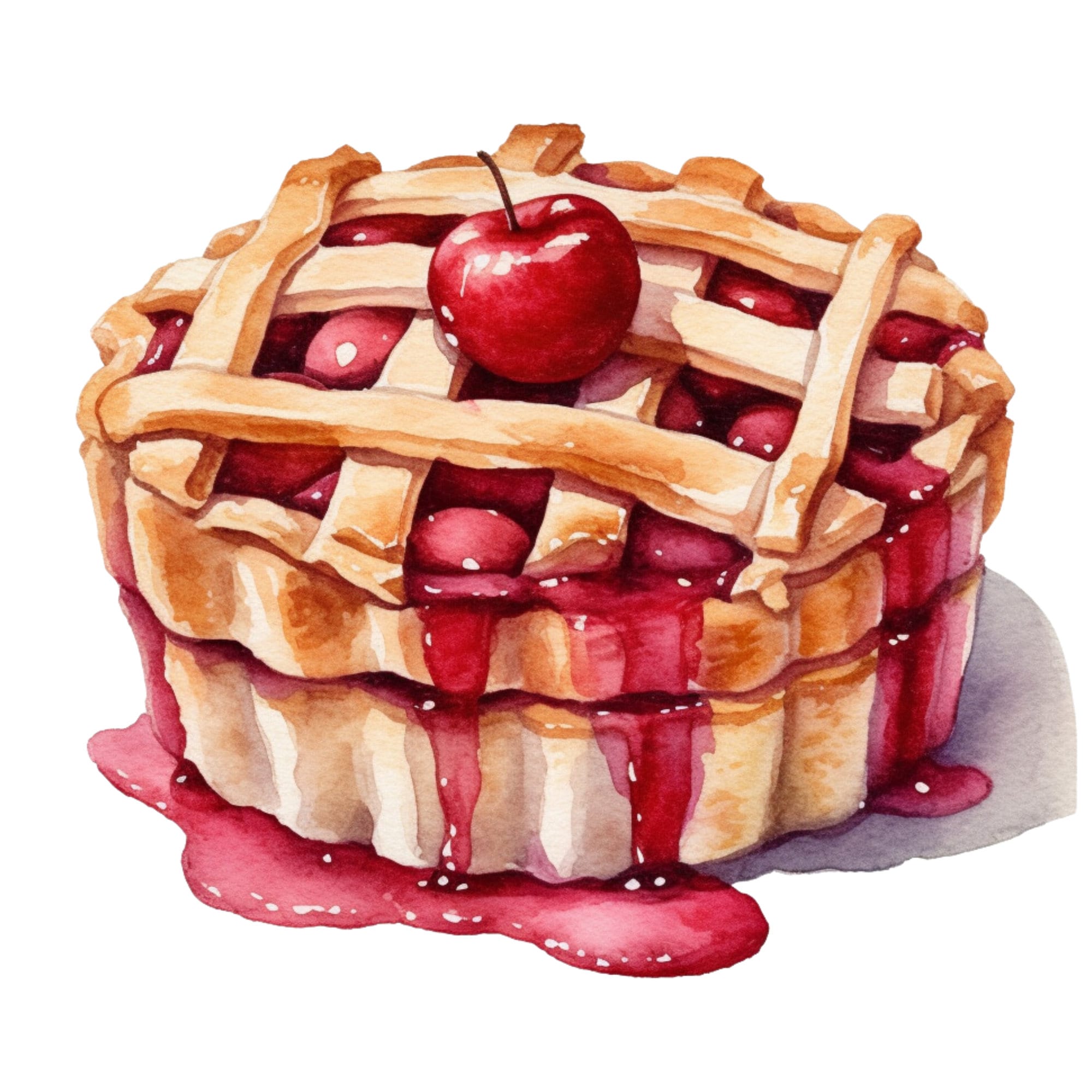 Cherry Pie Clipart Collection PNG Graphics Perfect for DIY - Etsy