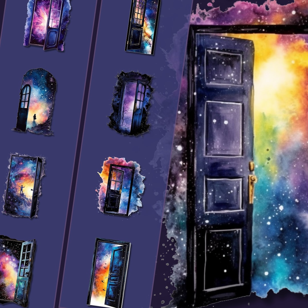 Celestial Door Clipart Bundle Mystical Portal Illustrations, PNG Files ...