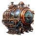 Steampunk Engine Clipart Bundle, PNG Clipart, Mechanical Gears and ...
