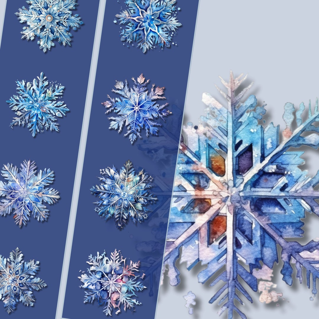 Snowflake Clipart Collection PNG Graphics, Transparent Background ...