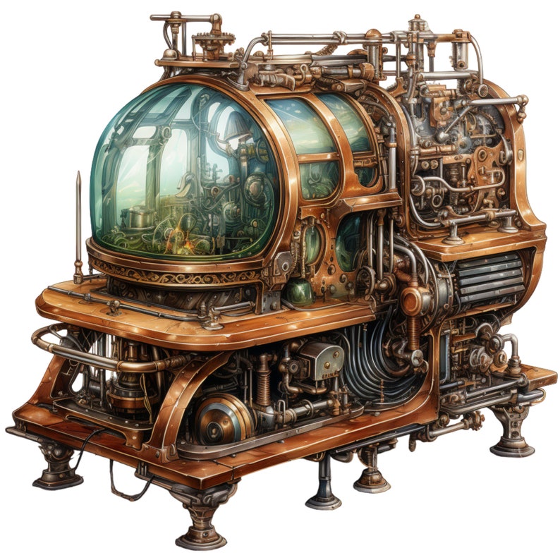 Steampunk Computer PNG Clipart Bundle for Personal & - Etsy