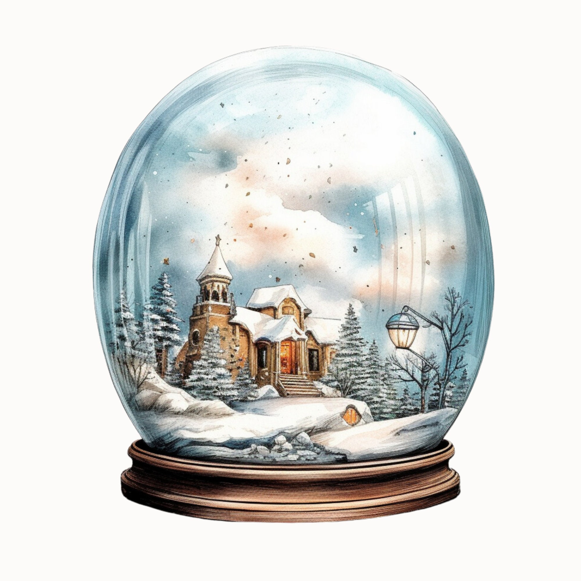 Snow Globe Clipart Bundle High-resolution PNG Files, Instant Download ...