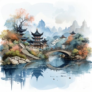 Guilin Scenery Clipart Bundle, PNG Format, Artistic Creations, Junk ...