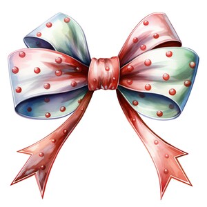 Christmas Bow Clipart Bundle, PNG, Perfect for Digital Art, Crafts ...