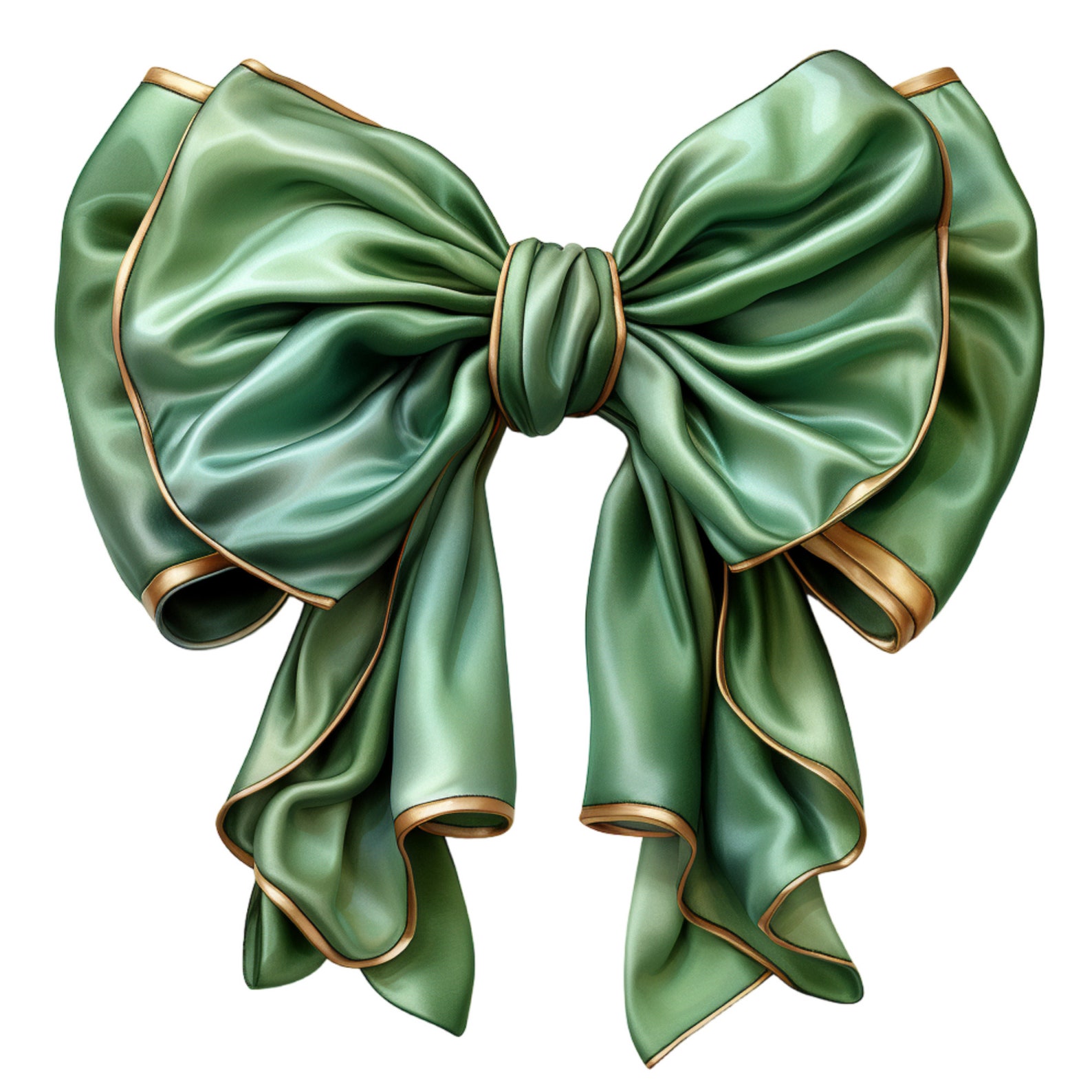 Green and Gold Bow PNG Clipart Bundle for Personal & Commercial Use ...