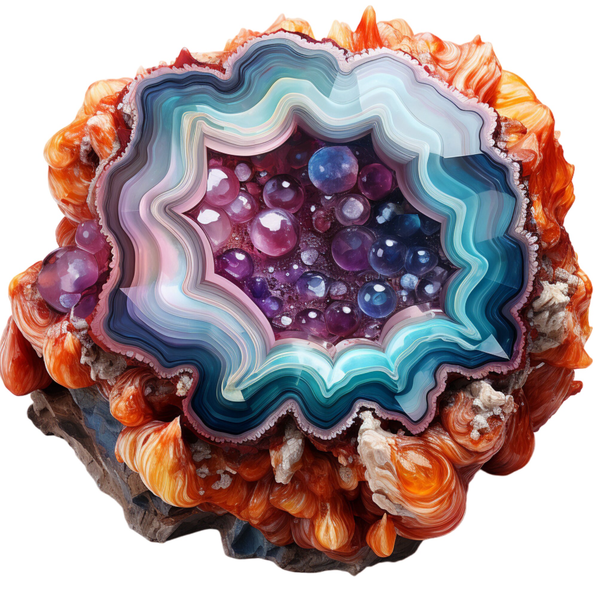 Agate Geode Clipart Bundle PNG Ideal for Digital Art Junk - Etsy