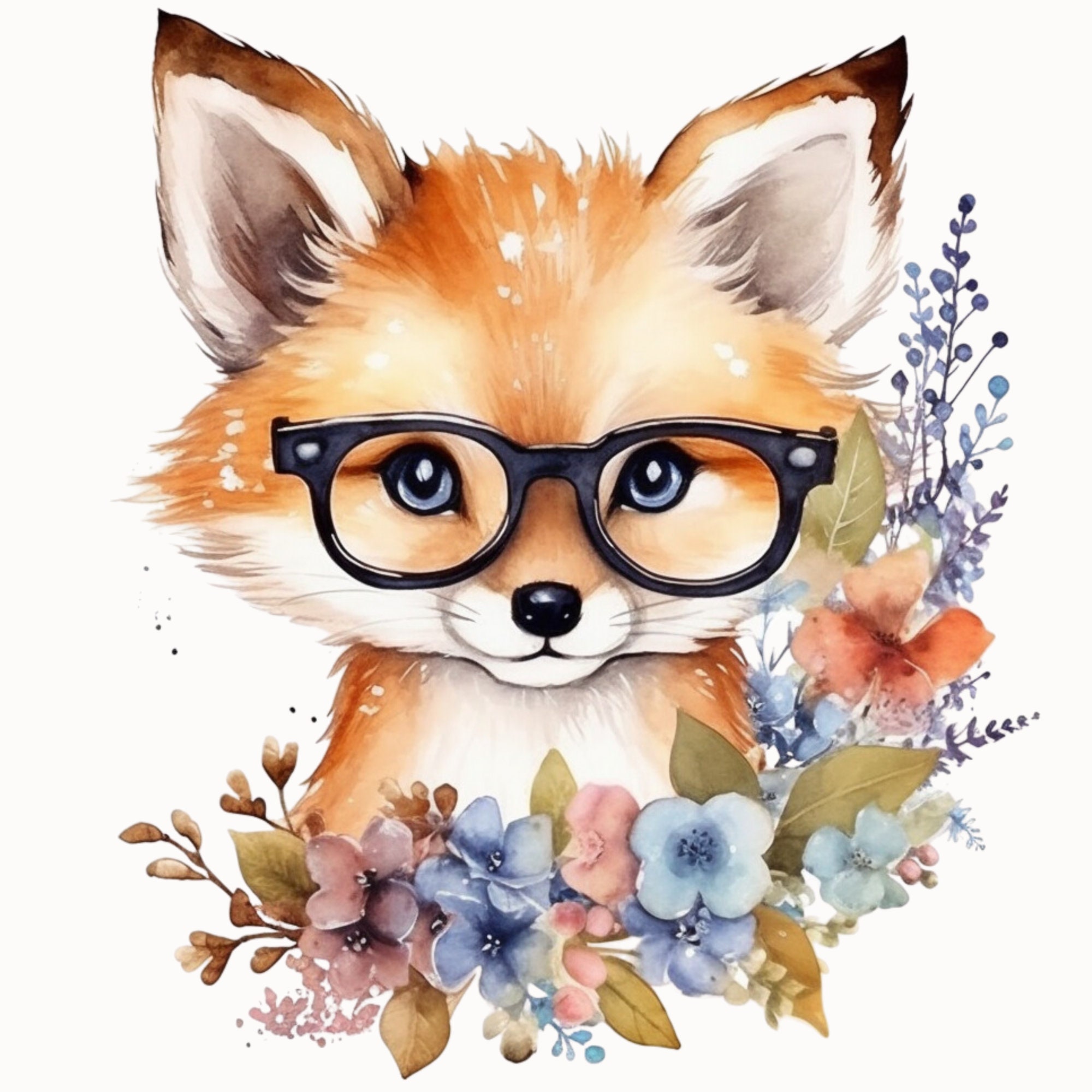 Fox Wearing Glasses Clipart Collection PNG Graphics, Transparent ...