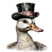 Goose Wearing a Top Hat Clipart Bundle PNG Format Junk - Etsy
