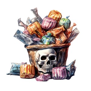 Halloween Candy Clipart Bundle High-resolution PNG Files, Spooky and ...