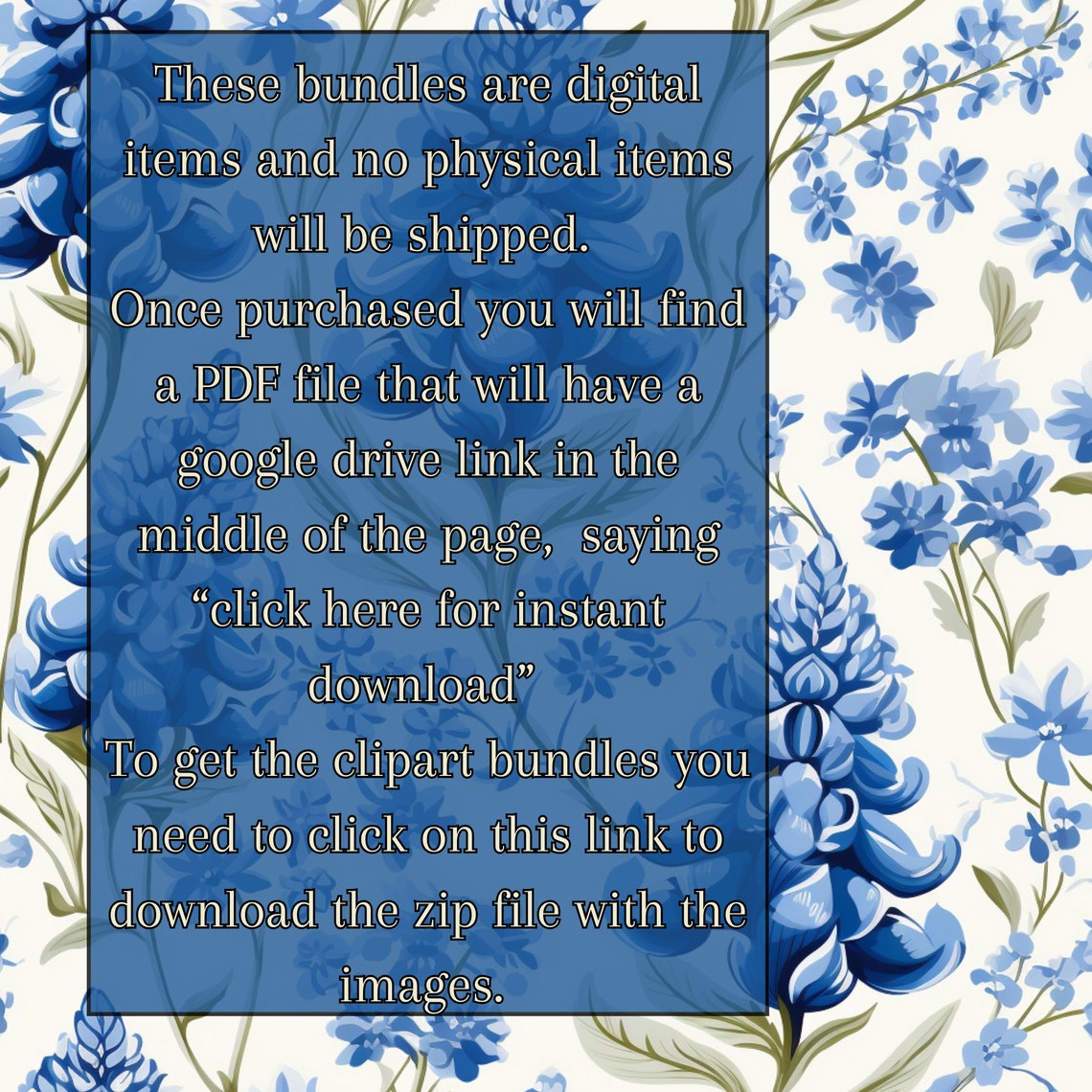 Bluebonnet Seamless Patterns Bundle, Rich 400 DPI, 10x10 Inch Floral ...