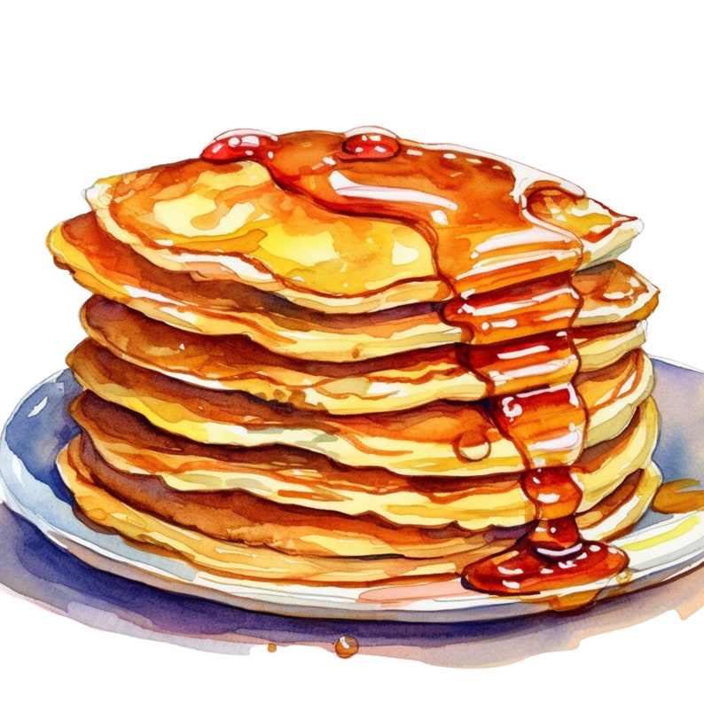 Breakfast Food Clipart Collection PNG Graphics Perfect for - Etsy