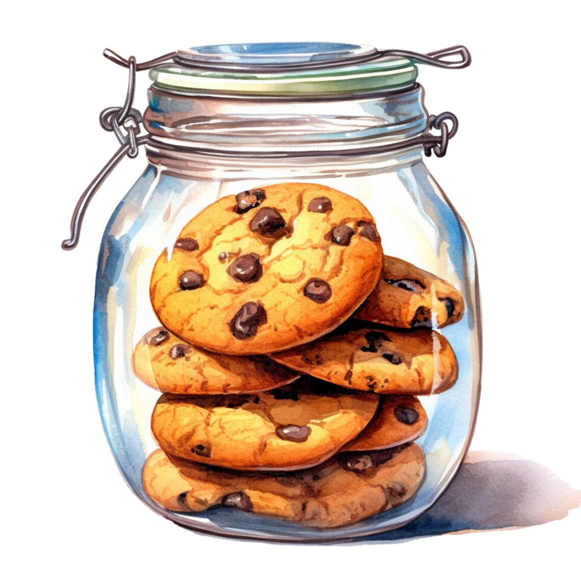 Chocolate Chip Cookies Clipart Bundle PNG Files for - Etsy