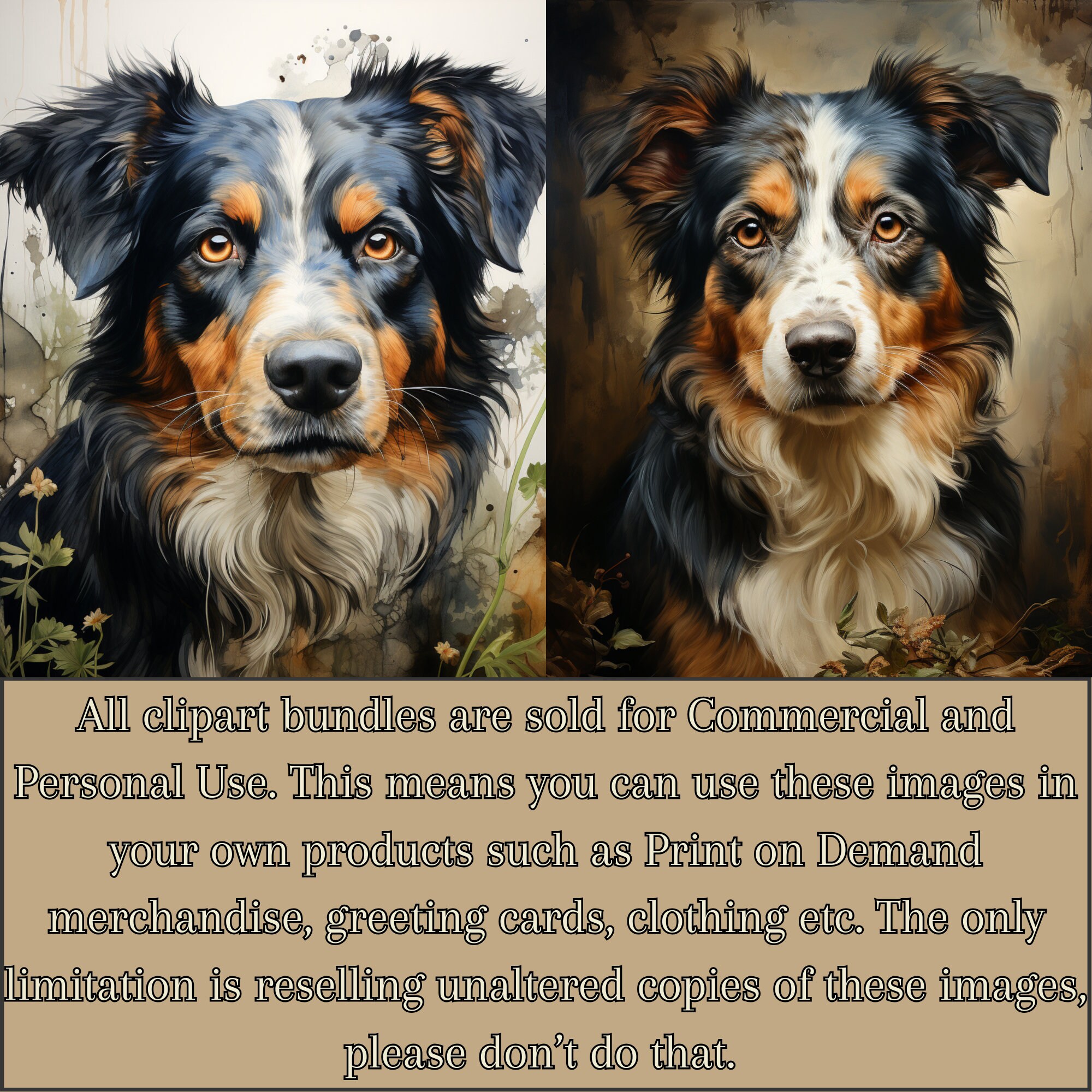 Australian Shepherd, Junk Journal Pages Bundle, 8.5x11, 364 DPI ...