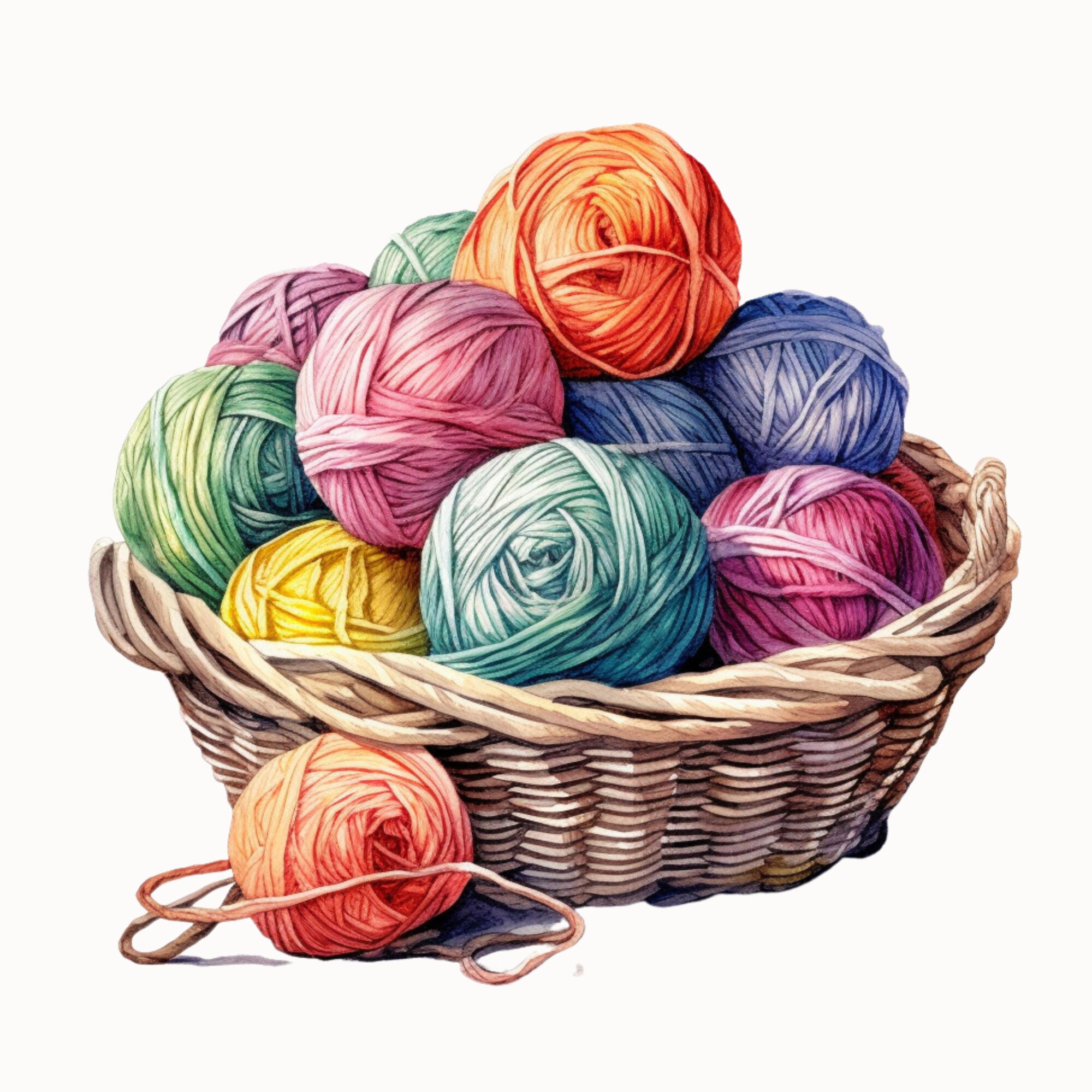 Yarn Clipart Bundle High-resolution PNG Files, Transparent Background ...