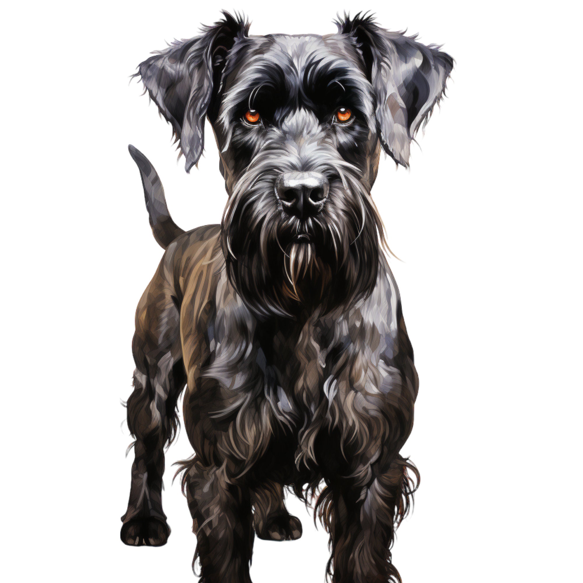 Giant Schnauzer Clipart Bundle Transparent Background for - Etsy