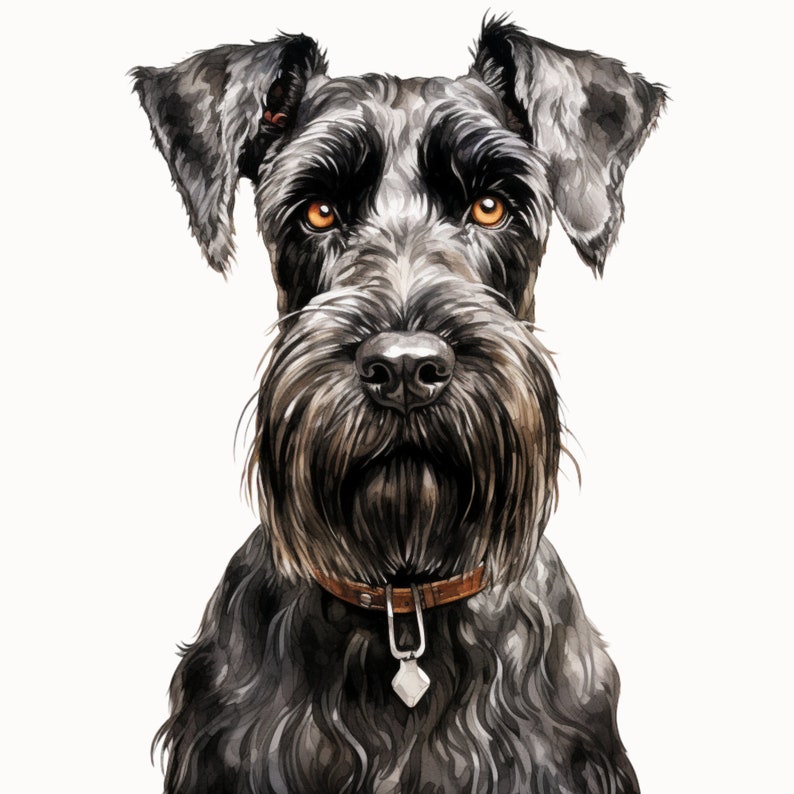 Giant Schnauzer Clipart Bundle Transparent Background for - Etsy