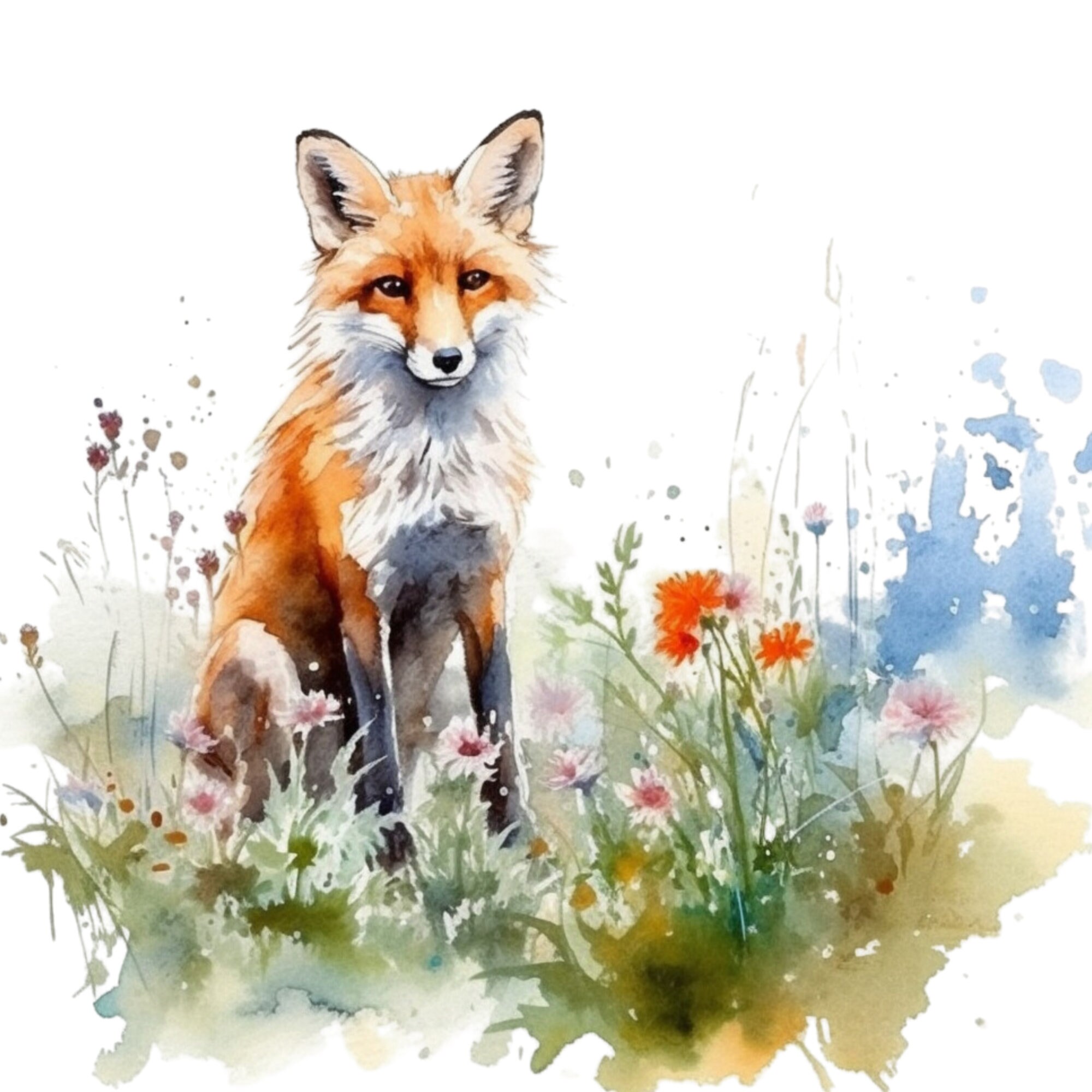 Fox Clipart Collection PNG Graphics Transparent Background - Etsy
