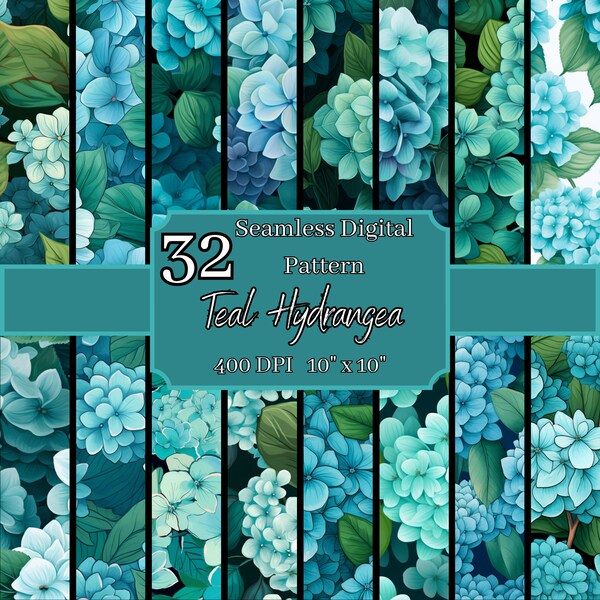 Teal Hydrangea - Etsy