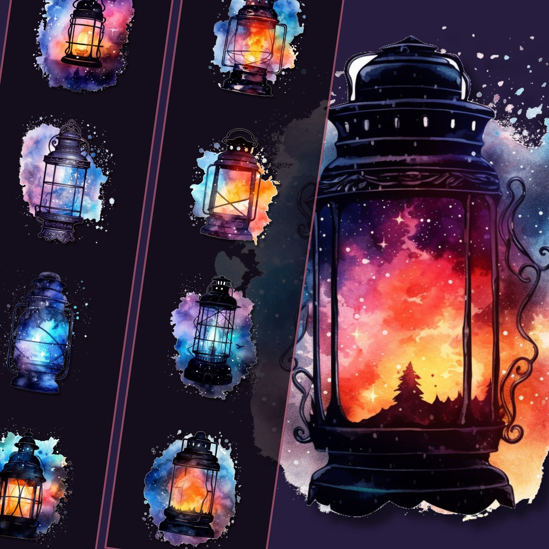 Celestial Lantern Clipart Bundle - High-quality PNG Files, Transparent ...