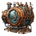Steampunk Engine Clipart Bundle, PNG Clipart, Mechanical Gears and ...