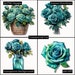 Teal Rose Clipart Bundle PNG Files, Transparent Backgrounds, Instant ...