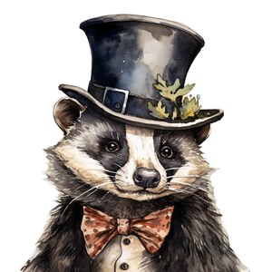 Dapper Badger Clipart Bundle, PNG Format, Artistic Creations, Junk ...