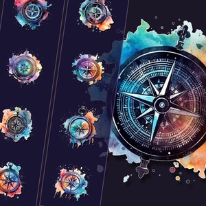Celestial Compass V2 Clipart Bundle High-quality PNG Files - Etsy