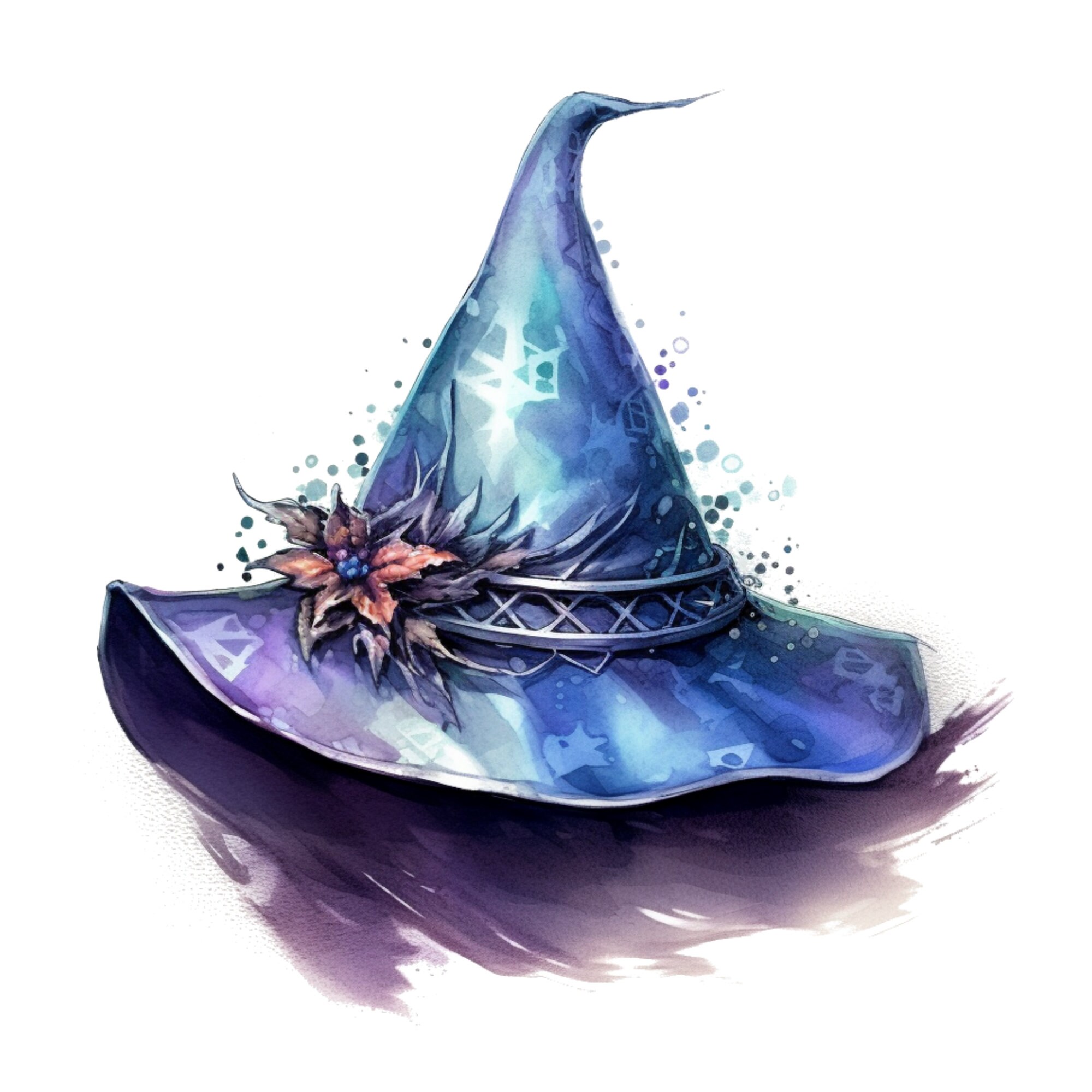 Witch Hat Clipart Bundle Fantasy or Halloween PNG Files - Etsy