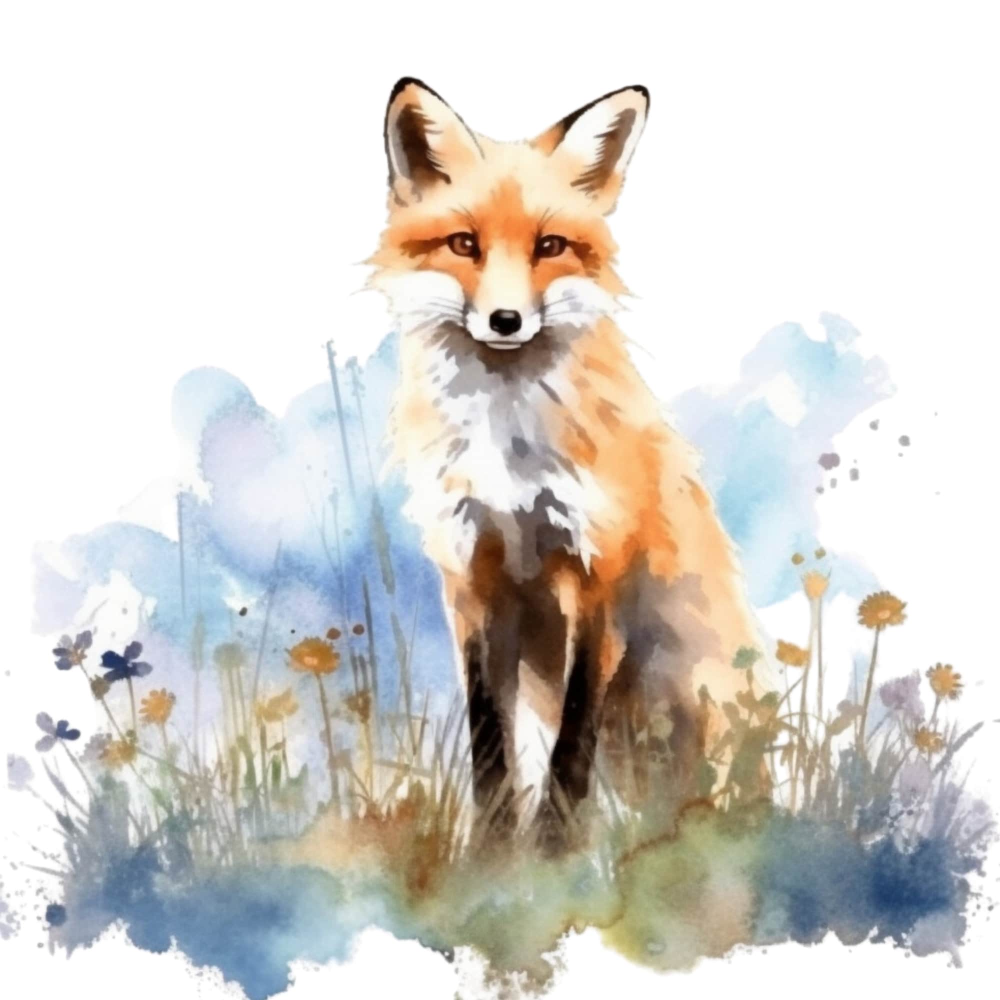 Fox Clipart Collection PNG Graphics Transparent Background - Etsy