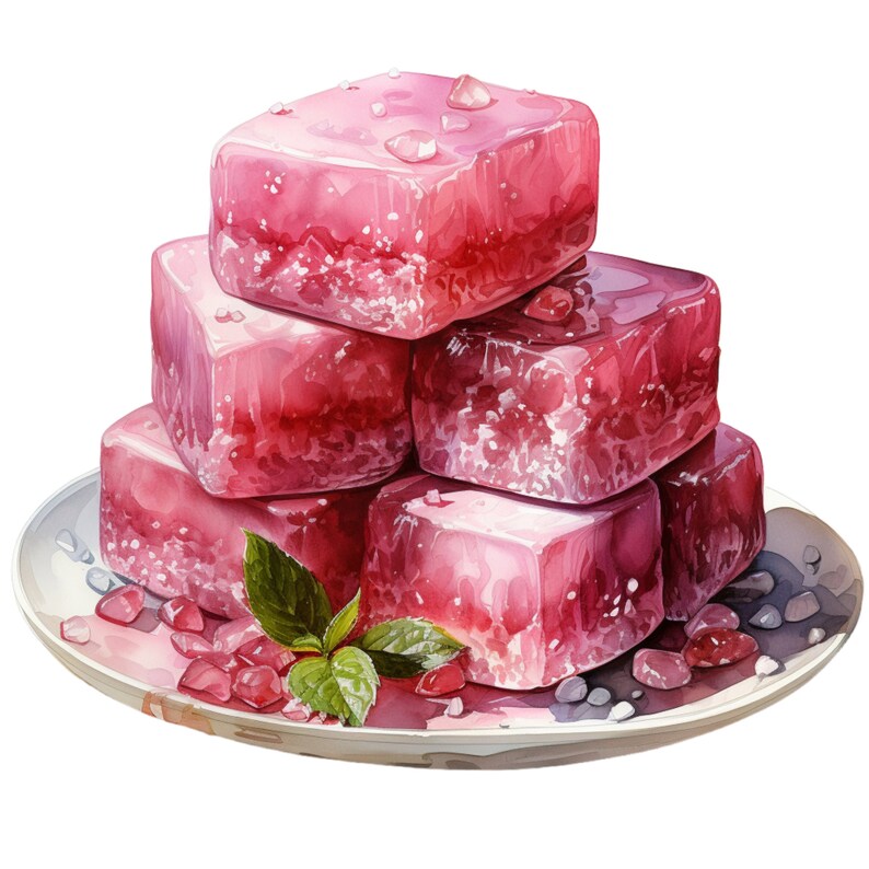 Turkish Delight Clipart Bundle Transparent Background - Etsy
