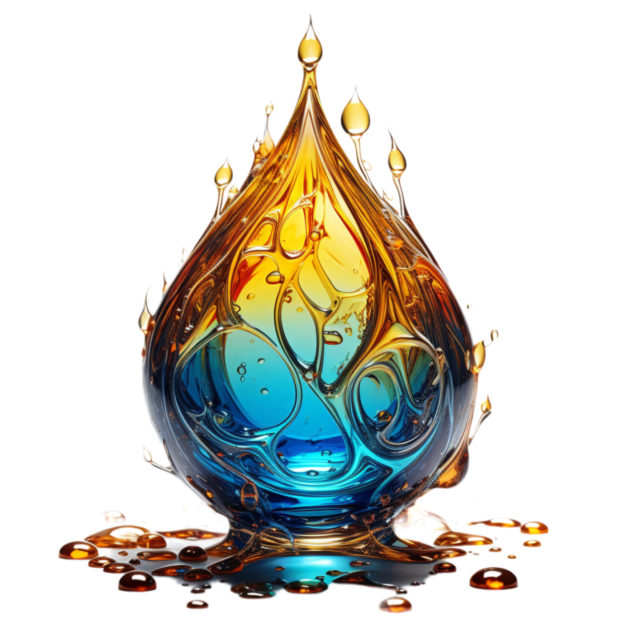 Magical Water Droplet Clipart Bundle PNG for Digital Art - Etsy