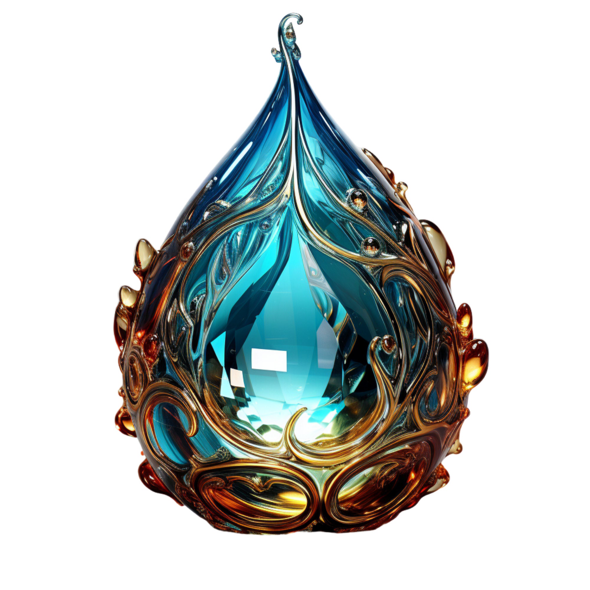 Magical Water Droplet Clipart Bundle PNG for Digital Art - Etsy