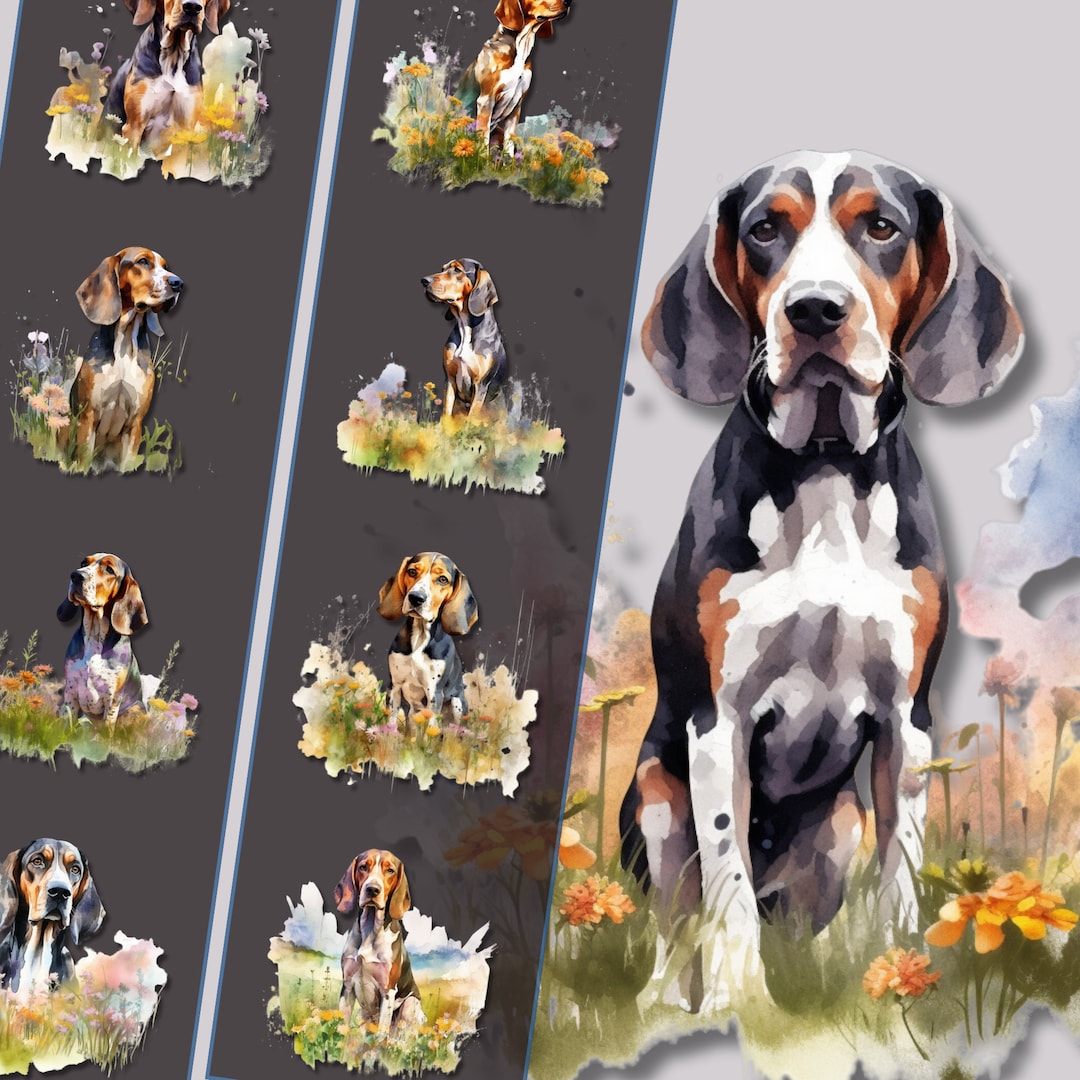 Hound Dog Clipart Collection PNG, Hound Dog Clipart Instant Download ...