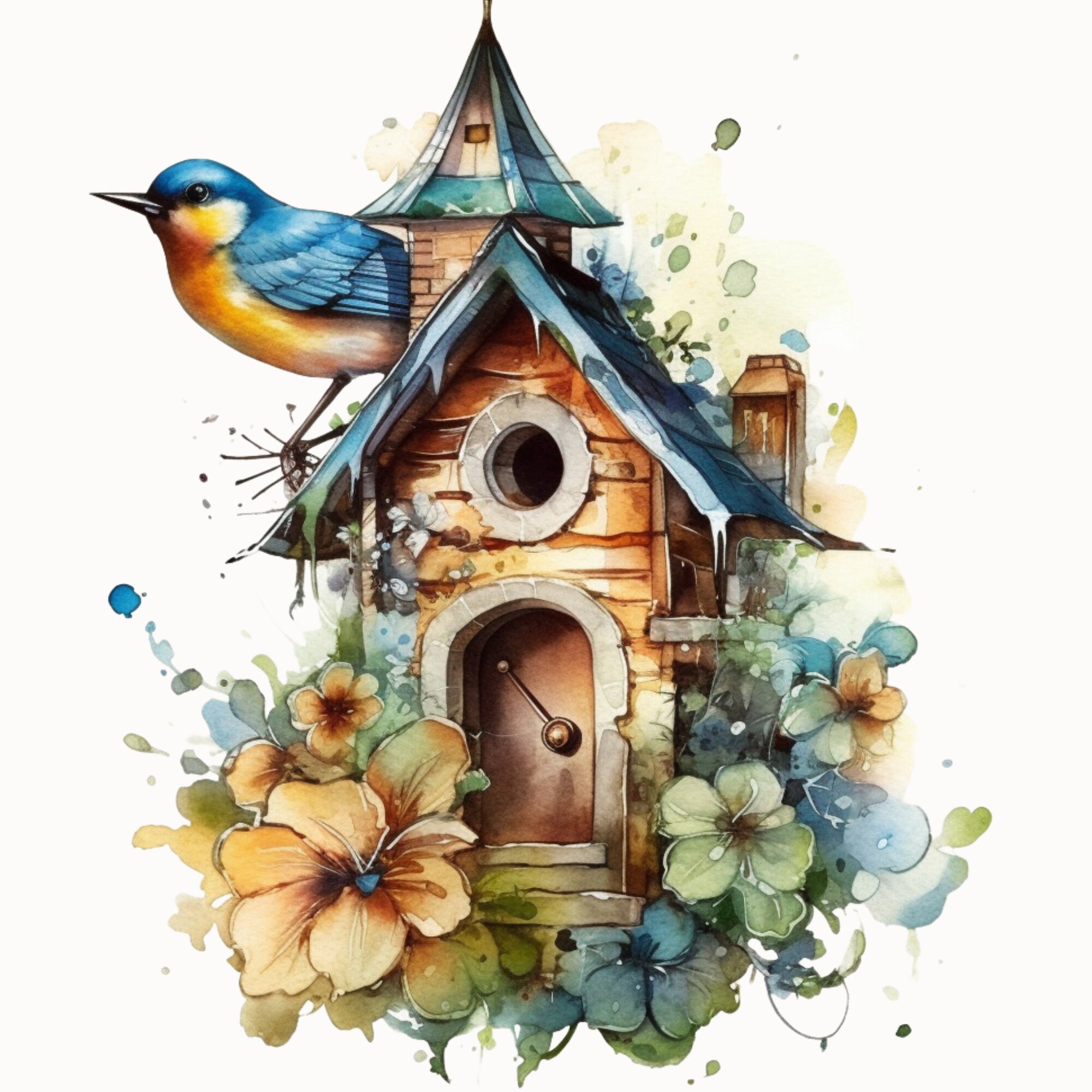 Bird House Clipart Collection PNG Graphics for DIY Projects - Etsy