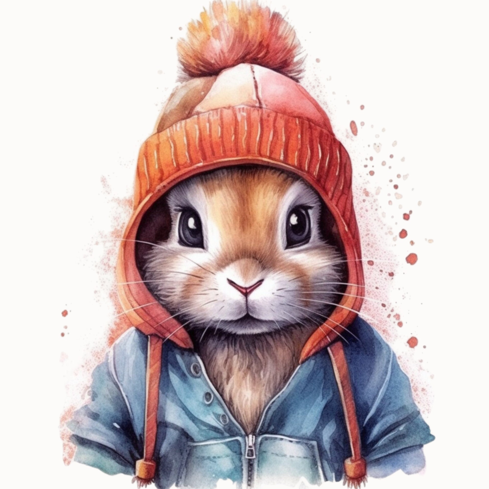 Bunnies Wearing Clothes Clipart Bundle Adorable Rabbit - Etsy