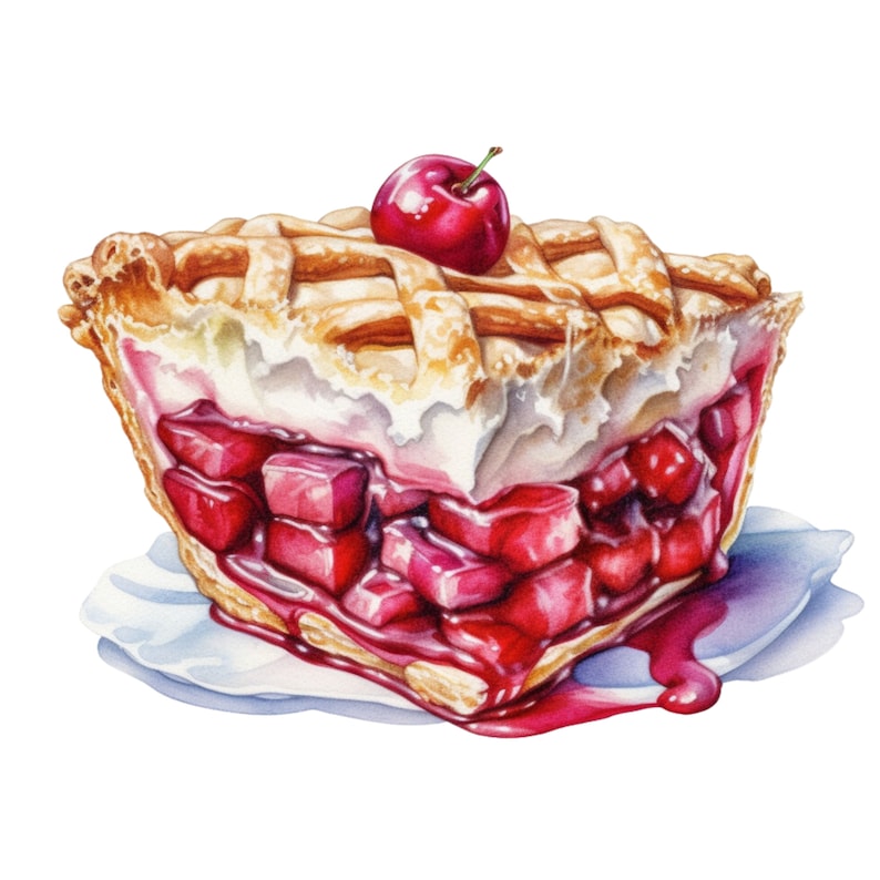 Cherry Pie Clipart Collection PNG Graphics Perfect for DIY - Etsy