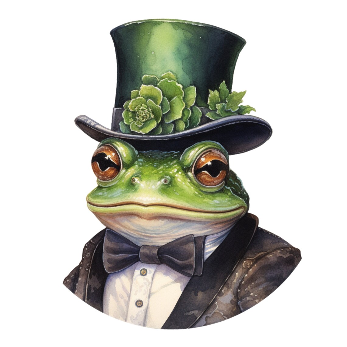 Top Hat Frog Clipart Bundle, PNG Format, Artistic Creations, Junk ...