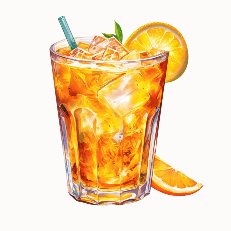 Iced Tea Clipart Bundle High-resolution PNG Files Instant - Etsy