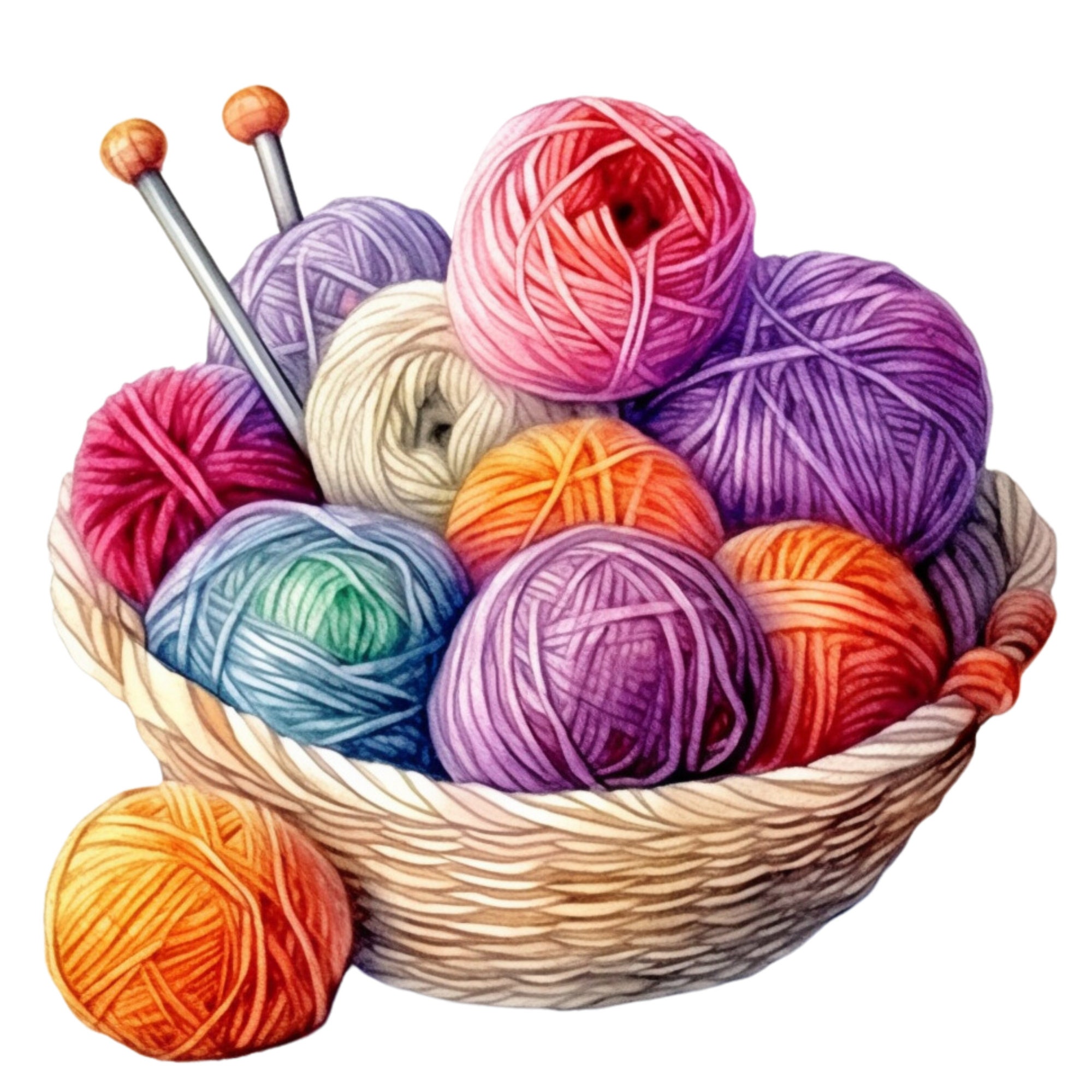 Yarn Clipart Bundle High-resolution PNG Files, Transparent Background ...