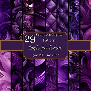 Purple Lux Texture Seamless Patterns Bundle, High-resolution 400 DPI ...